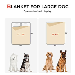 LINENLUX Large Dog Blankets Waterproof Couch Cover for Bed Pet Washable Thickened Furniture Protector Sherpa Fleece Reversible, Black 85" x 57"