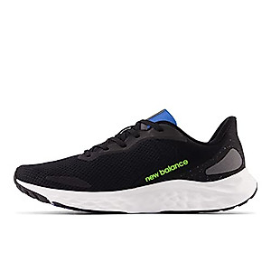 New Balance Men's Fresh Foam Arishi V4 Running Shoe, Black/Pixel Green/Cobalt, 7.5 X-Wide