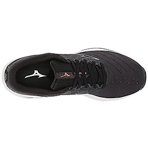 Mizuno Women's Wave Inspire 18 Running Shoe, Black/Silver, 10