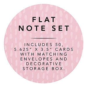 Graphique Mint and Gold Flat Notes – Note Card Stationery with Stylish, Soft Teal Border and Printed Gold Arrow, 50 Note Cards and Matching Envelopes for Thank You Notes, Invitations, Gifts and More, 5.625" x 3.5"