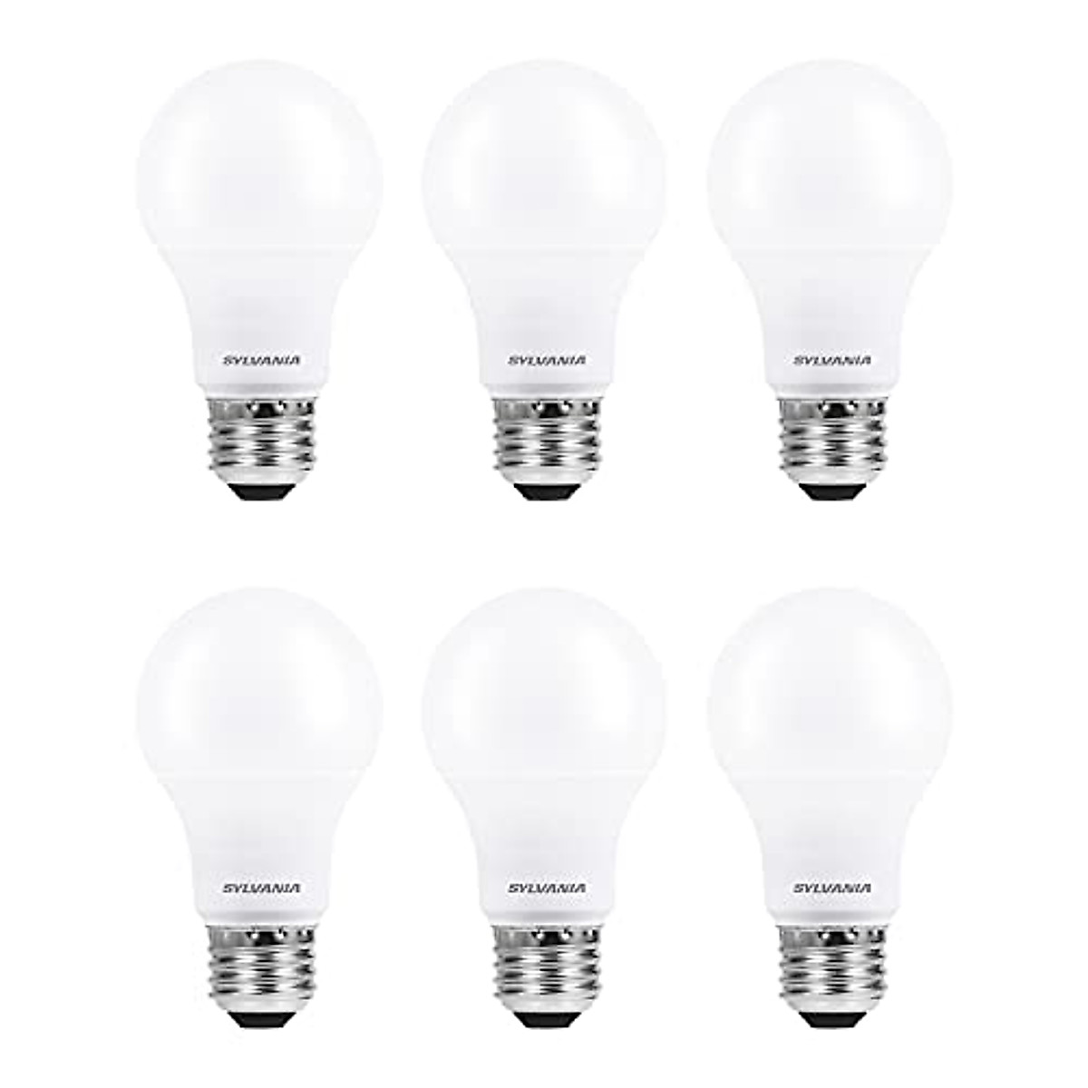 SYLVANIA ECO LED Light Bulb, A19, 100W Equivalent, Efficient 14.5W, 7 Year, 1450 Lumens, Frosted, 5000K, Daylight - 6 Pack (40884)