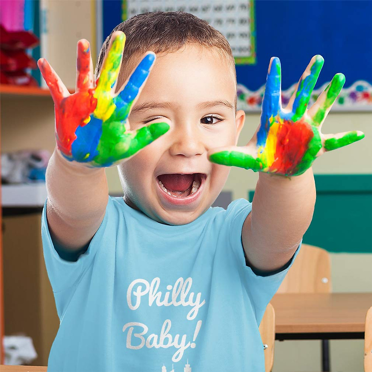 Toddler T-Shirt City Silhouette Philly Baby Philadelphia Cotton Philly Baby Boy & Girl Clothes Philadelphia Baby Funny Tee Kelly Green Design Only 18 Months