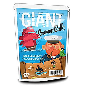 Giant Seamen Balls - Sea Captain and Ship Design - Funny Bath Bombs for Men - XL Bath Fizzers, Giant Blue Bombs, Handcrafted in The USA, 2 Count