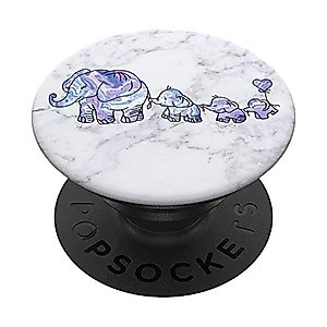 3 Kiddos Mama Elephant - 3 kids - Elephant Mom Phone Grip - PopSockets PopGrip: Swappable Grip for Phones & Tablets