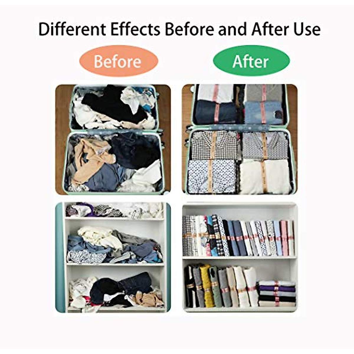 Tuersan Closet Organizers Clothes Folding Board for T-Shirts Jeans Shirts Sweaters Jumpers Closets Drawers Organizers DressBook 10Pcs (L Size)