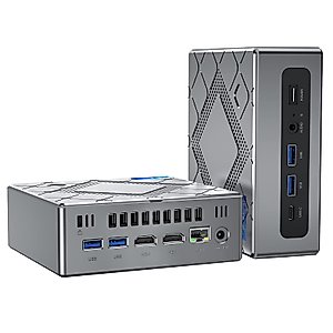 KAMRUI Mini PC Intel Core i7-10810U (up to 4.9GHz) Mini Tower Computer, 16GB RAM 512GB SSD Small Desktop PC Type-C USB3.0 VESA for 4K HDMI 3 Screen Display Gift Home Theater Office