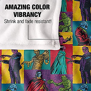 Universal Monsters Collage Officially Licensed Silky Touch Super Soft Throw Blanket 50" x 60"