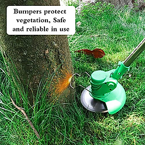 Weed Wacker Cordless Electric Brush Cutter 52 Inch Grass Trimmer Stingless Lightweight Grass Weedeater Battery Powered 8 Blades,2 Batteries, 1 Charger Used for Dense Weeds and Garden Yard Trimming