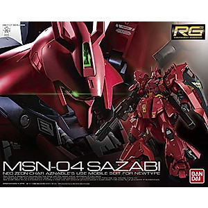 BANDAI NAMCO Entertainment Mobile Suit Gundam Char's Counterattack RG 1/144 Sazabi Plastic Model Kit, Large