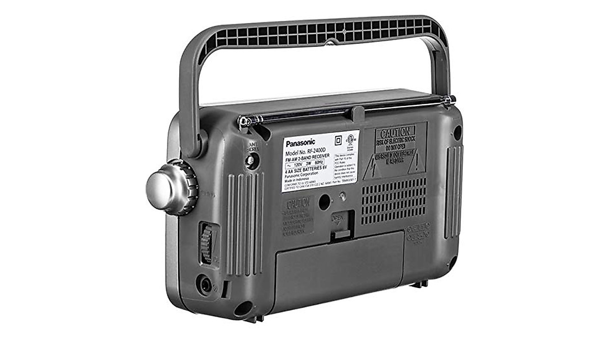 Panasonic RF-2400D AM/FM Radio - Sleek Silver/Grey Design
