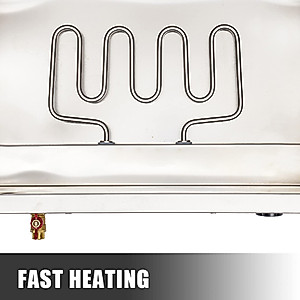 110V 2-Pan Commercial Food Warmer,850W Electric Steam Table Adjustable Temperature,Professional Stainless Steel Buffet Bain Equipment for Catering Restaurant