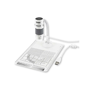 Carson eFlex 78x/324x Effective Magnification (Based on a 27" monitor) LED Lighted USB Digital Microscope with Flexible Stand and Base (MM-840) , White