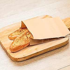 SIMPLECOOL 50pcs Paper Gift Bags Lunch Bags Bulk. Gift Bags with Thanks You Stickers. Durable Kraft Paper Bags Paper Grocery Bags. Paper Bags for Arts & Crafts. (2lb)