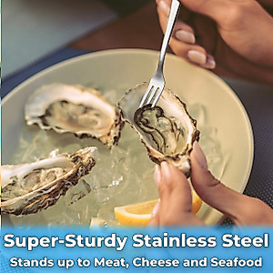 Super Durable, Elegant Mini Cocktail Forks 36 Pcs. Stainless Steel Tasting or Sampling Fork Set for Hors D'Oeuvres, Appetizers, Mussels, Crab. Small Metal Flatware Is Great for Restaurants and Events