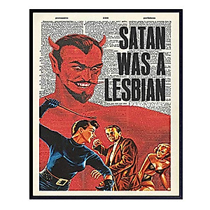 Lesbian LGBTQ Gay Dictionary Wall Art - 8x10 Photo Poster - Funny Gift or Home Decor for Queer, Bi - Unframed Vintage Picture Print