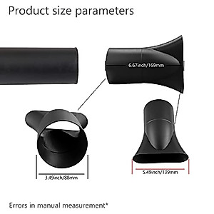 Leaf Blower Flat Nozzle Compatible with Milwaukee M18 Fuel Leaf Blower 2724-20 2724-21 Quick Drying Cleaning Other uses, Designed Positioning Ring Inside The Nozzle The Easier Installation (Black)
