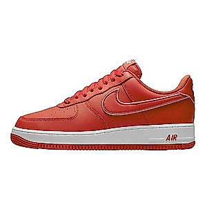 Nike Men's Air Force 1 Shoe, Picante Red-white, 10.5