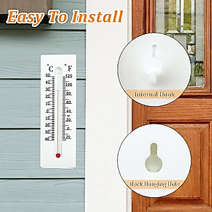 Dexspoeny Key Cabinet Outdoor, Key Lock Box, Thermometer Decorative Hide a Keys Lockbox for Outside Waterproof Dexspoeny Secret Hidden Storage Coins, Money and Hold House Spare Keys for Safe Storage