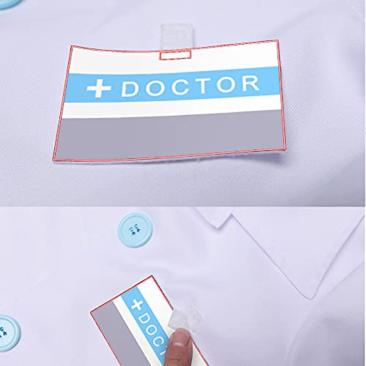 leegleri Doctor Lab Coat Role Play Costume Pretend Play Jacket for Toddler,Doctor Dress Up Outfit for Birthday Gift(3-4years)