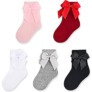 sockfun Baby Girl Socks Newborn Socks Infant Girl Socks Girls Dress Socks Ruffle Socks, Toddler Girl Gifts 4-6 Years