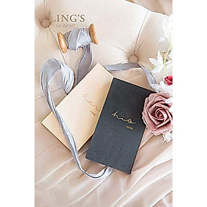 Ling's Moment Handcrafted Vow Books Wedding Vows Book His and Her Rustic Wood Vow Book Set of 2,Vow Renewal Notebook Booklet Journal Keepsake