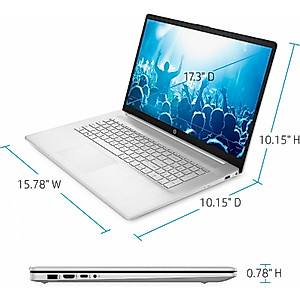2022 HP Pavilion Laptop, 17" HD+ (1600 x 900) LED Display, AMD Athlon Silver Processor, Radeon Graphics, 16GB RAM, 1TB PCIe SSD, Fingerprint Reader, Wi-Fi 6, BT 5.0, Windows 10, Rose Gold (Renewed)