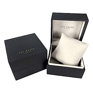 Ted Baker Men's Stainless Steel Quartz Leather Strap, Black, 20 Casual Watch (Model: BKPDQS110), Silver/Black/Black