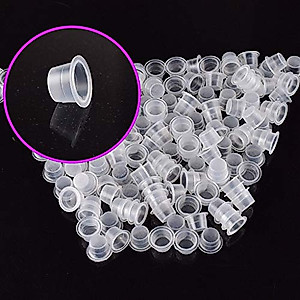 Disposable Ink Cups Small 1000Pcs Supplies Ink Cups Caps Disposable Holders Pigment Plastic accessories for Tattooing Stick And