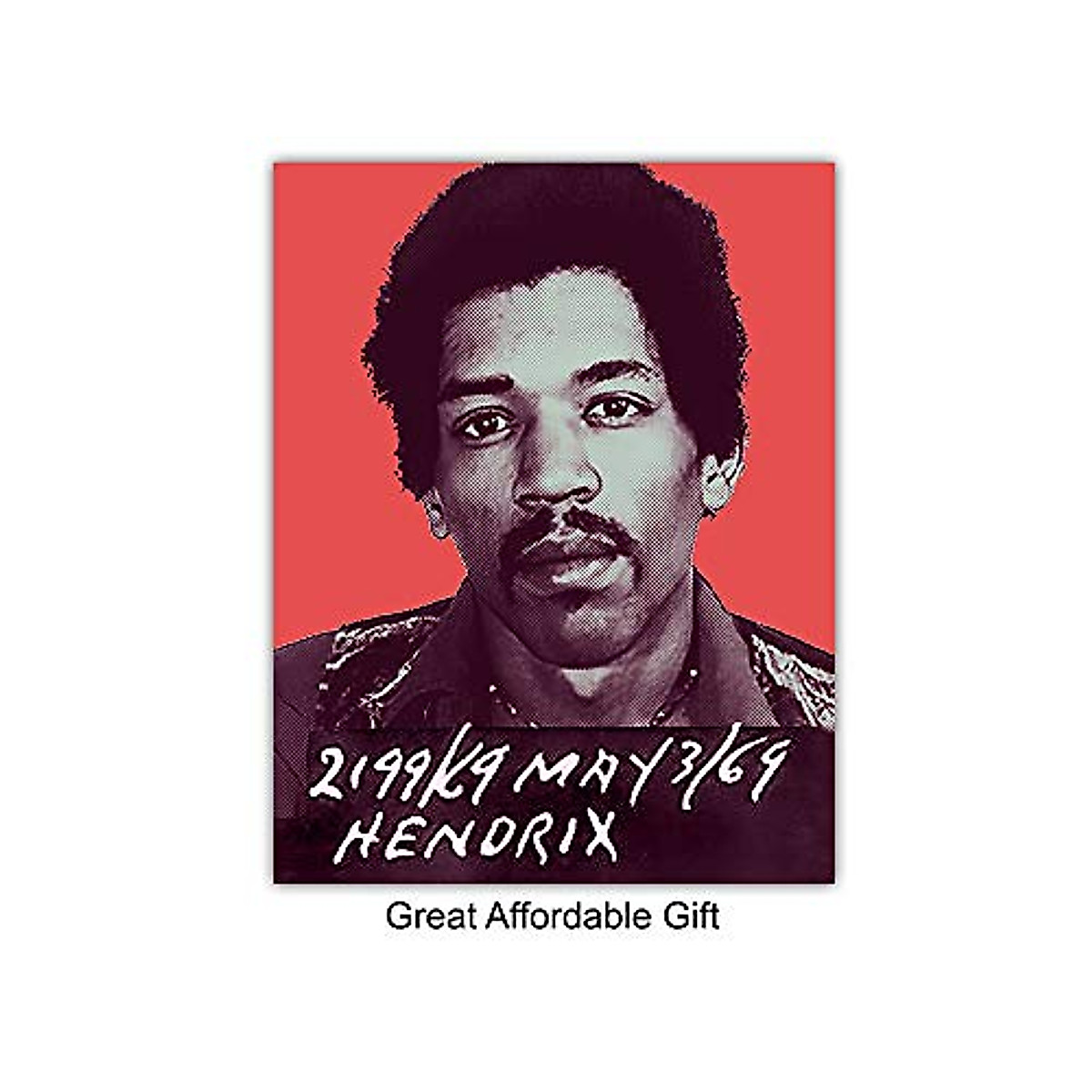 David Bowie, Elvis, Johnny Cash, Jimi Hendrix, Frank Sinatra, Mick Jagger Mugshot Poster Set - 8x10 Wall Art Decor, Decorations for Living Room, Bedroom - Gift for Men, Women - UNFRAMED Prints