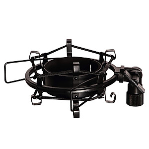 On-Stage MY430 Studio Microphone Shock Mount, Black & MA-100 3/8" Male to 5/8" Female Mic Screw Adapter