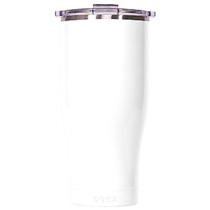 ORCA Chaser 16oz | Insulated, Stainless Steel Cup with a Spill Proof Whale Tale Lid, Dishwasher Safe Tumbler for Hot & Cold Drinks — Pearl