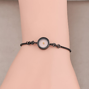 FAADBUK Christian Gift Mustard Seed Necklace Mustard Seed Earrings Mustard Seed Bracelet Religious Inspirational Jewelry For Friend Family (Mustard Seed Br-BL)