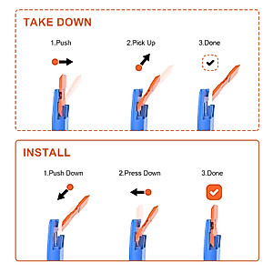 Plastic Razor Blades Scraper Tool - Wall Paint Remover with 16 Pcs Durable Plastic Blades Kit No Scratch Car Window Glass Wood Sticker Removal Floor Stove Kitchen Vinyl Adhesive Decal Tape Cleanings