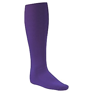 Champion Sports Rhino® All Sport Socks - Machine Washable Sport Sock - for Baseball, Football, Soccer - Cushioned Tube Sock - Stay-in-Place Fit - Size L/10-13 - Purple