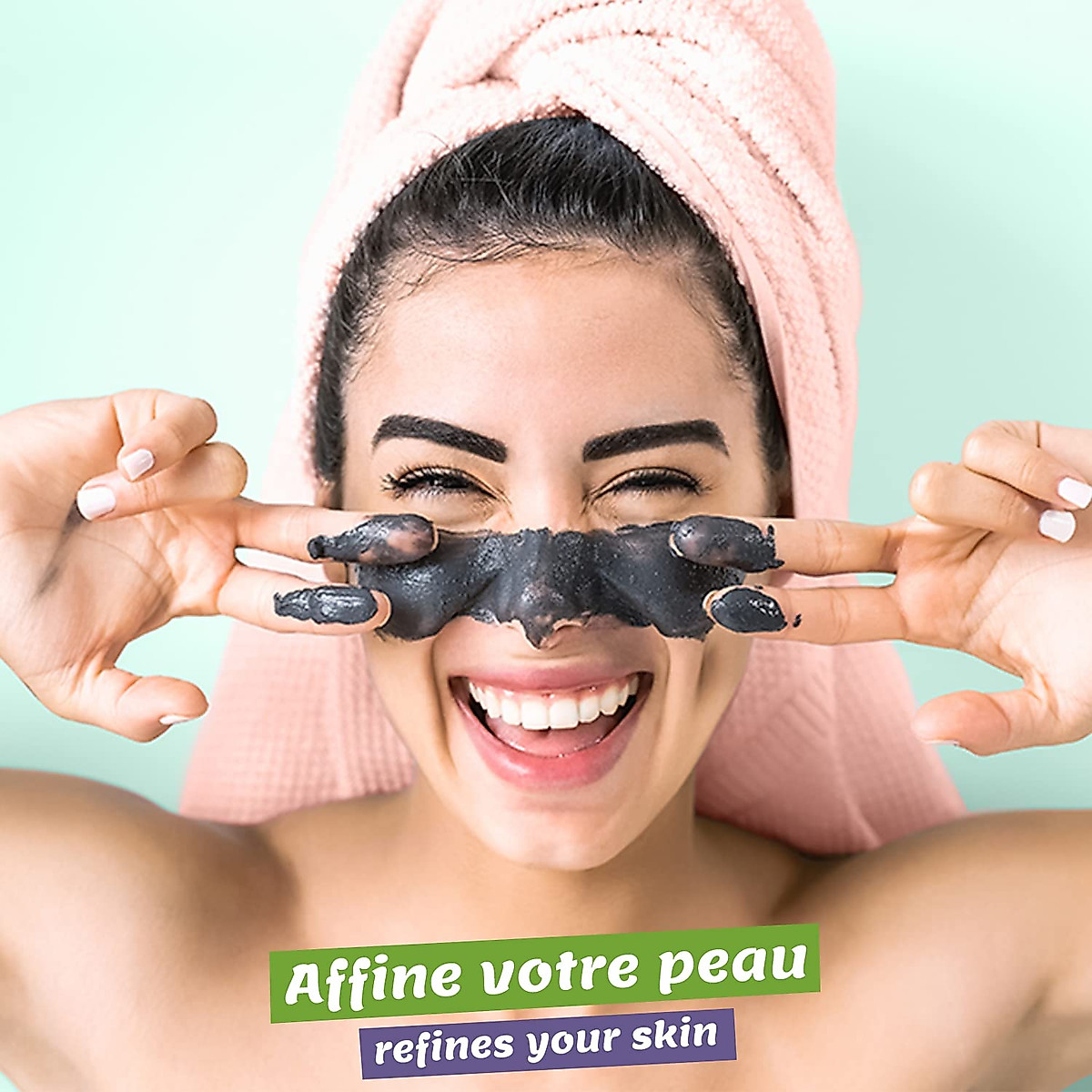 Natura Pur Dead Sea Mud Mask, vegan - Anti-aging care for dry, oily and impure skin - acne & blackheads clay face mask - 8.8 Oz/250g