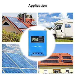 iSunergy 50A MPPT Solar Charge Controller 12V/24V/48V Auto Working Buck Solar Panel Battery Regulator Maintainer with LCD Display for Solar Panel Battery Overload Protection