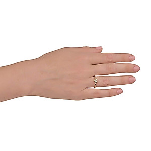 AVORA 10K Yellow Gold Polished Puffed Heart Ring - Size 8