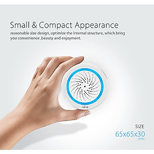 Z-Wave Plus Siren Alarm with Strobe alerts, NEO Smart Siren, Support USB Charge and with Back up Battery Works with SmartThings, Blue