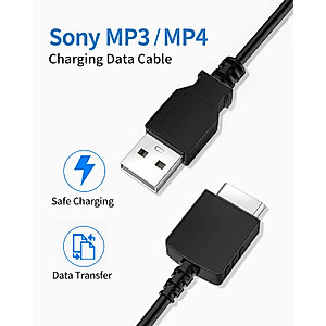 FEIYIU Replacement USB MP3 MP4 Player Charger Charging Cable - Compatible with Sony Walkman NWZ - A, S, E, X, Z Series - 5FT