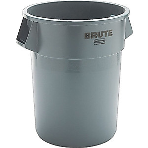 Rubbermaid FG265500GRAY Utility Container, 55 gal, Gray