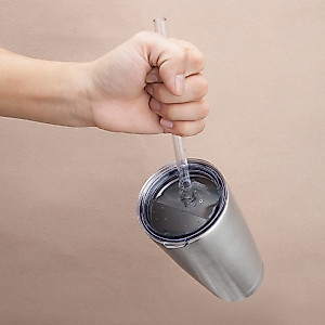 SOEOR Spill Proof Lid With Straws For 20 oz YETI Rambler, Tumbler, Ozark Trail Cup And Other Brands Vacuum Insulation Stainless Steel Tumblers 20oz