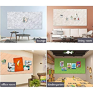 Chute Felt Wall Stickers, DIY self-Adhesive Photo Wall Bulletin Board Message Board, with a Box of thumbtacks (47.2x23.6 in)