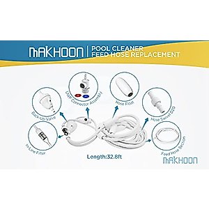 [Upgraded] Makhoon Pool Cleaner Feed Hose Replacement for Zodiac Polaris 280 380 180 3900 Pool Cleaner Feed Hose G5(Not Compatible with polaris 360)