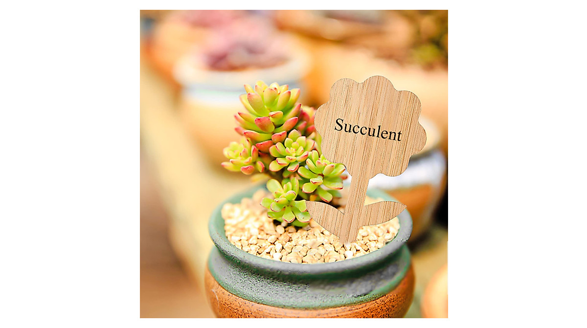 Elsjoy Bamboo Plant Labels Pack - 9 Stylish Eco-Friendly Garden Markers