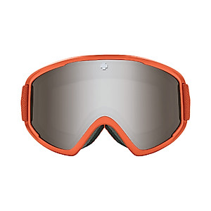 SPY Optic Crusher Elite Snow Goggle, Winter Sports Protective Goggles, Color and Contrast Enhancing Lenses, SPY Orange - Bronze with Silver Spectra Mirror Lenses