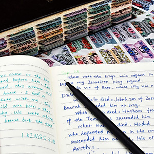 Bible Index Tabs New & Old Testament Tabs Matte Laminated Floral Design - 121 Pcs (Floral)