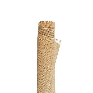 24" Width Natural Rattan Square Webbing, Radio Weave, Rattan for Caning Projects (5 Feet)
