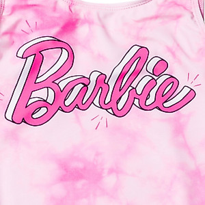 Barbie Little Girls One Piece Bathing Suit Tie Dye Pink 6