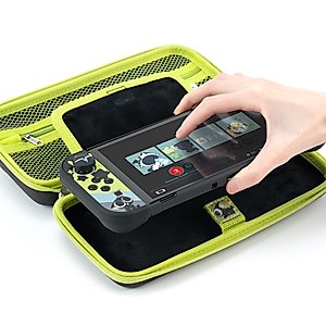 GeekShare Carry Case Compatible with Switch/Switch OLED Large Capacity PU Hardshell Travel Carrying Case fit Switch Console & Game Accessories - Luo Xiaohei