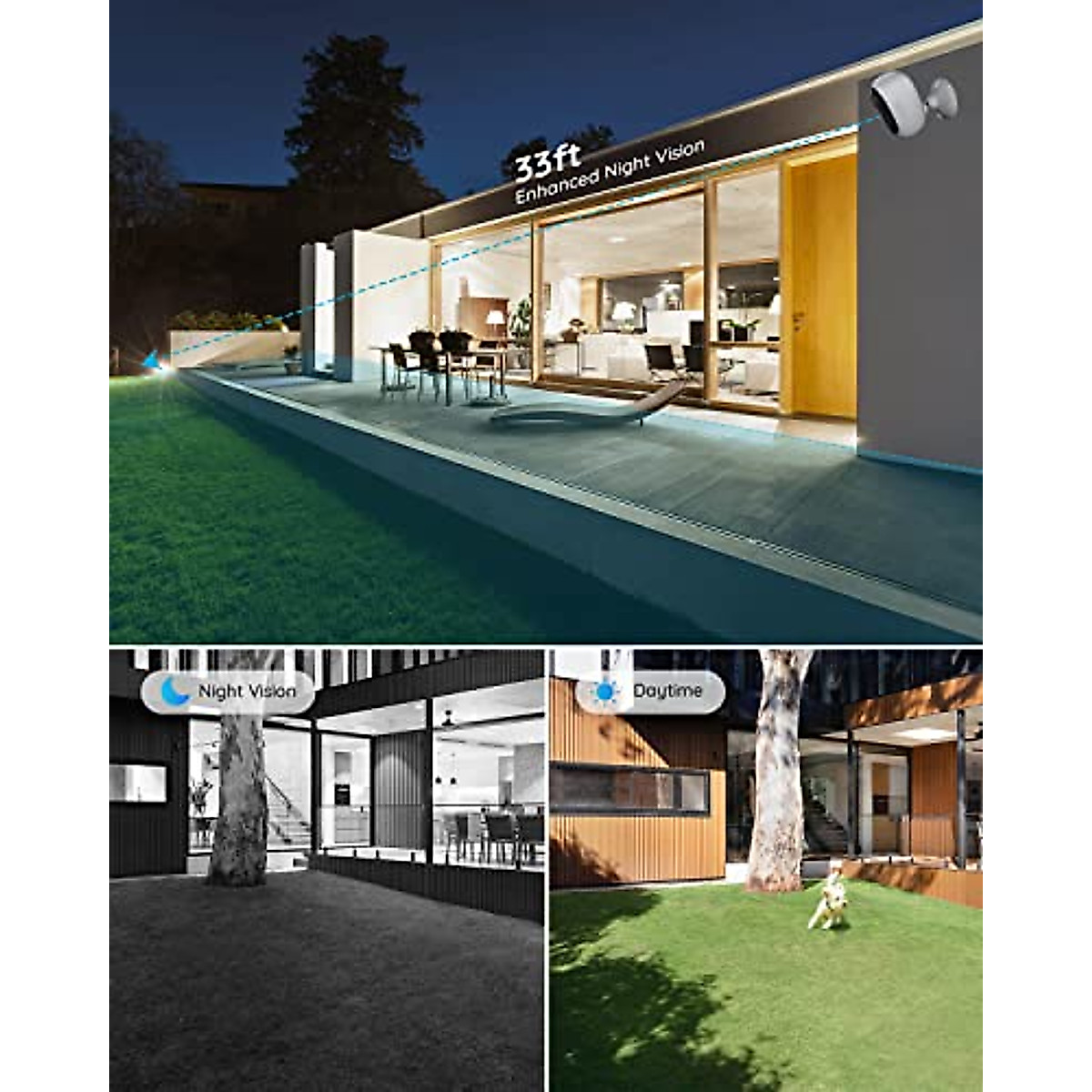 REOLINK Outdoor, Indoor Wireless Security Camera, Battery Solar Powered with 1080P HD, Night Vision, Two-Way Talk, 2.4GHz WiFi for Home Surveillance, Motion Only Alert, No Hub Needed